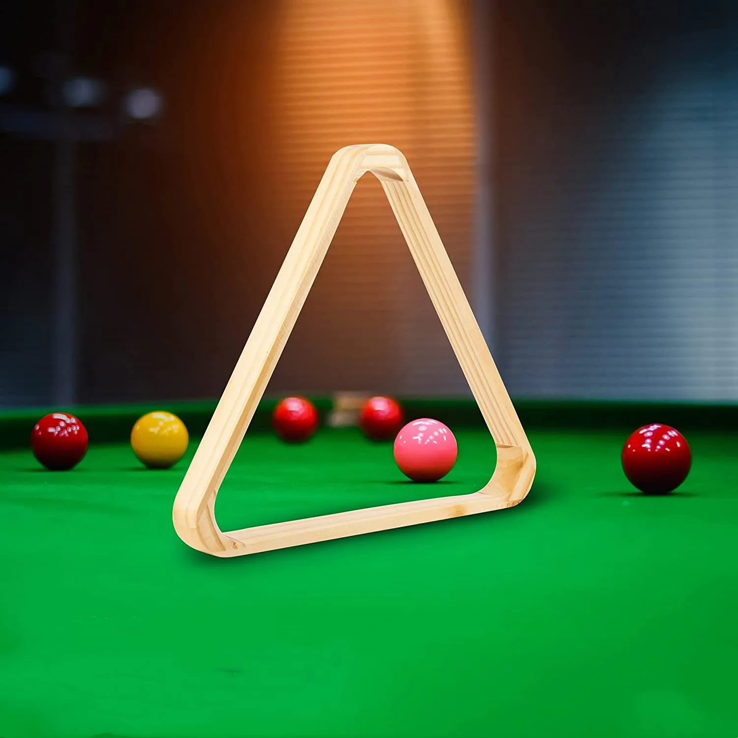 Junji Wooden Billiard Rack 8 Ball Rack Solid Wood Triangle Table Pool ...