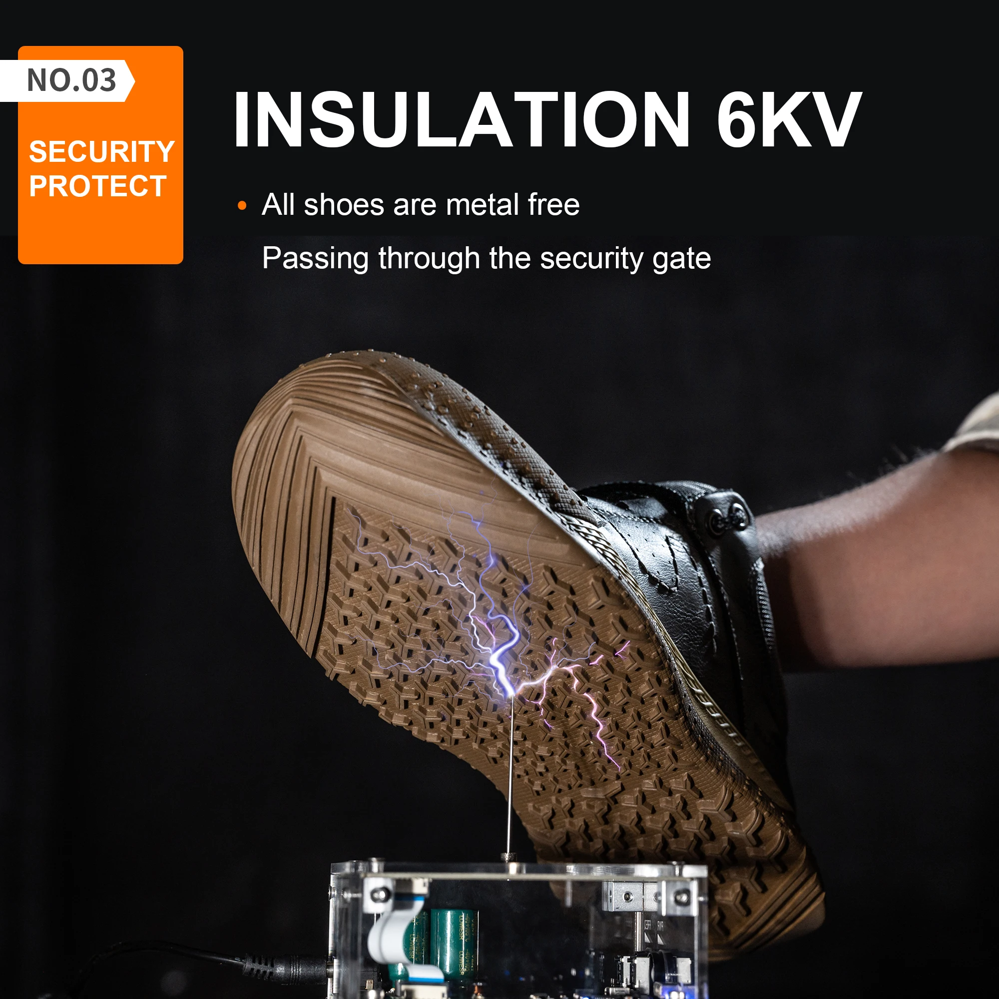 Insulated Safety Shoes for Electrical Engineers - Spark Resistant