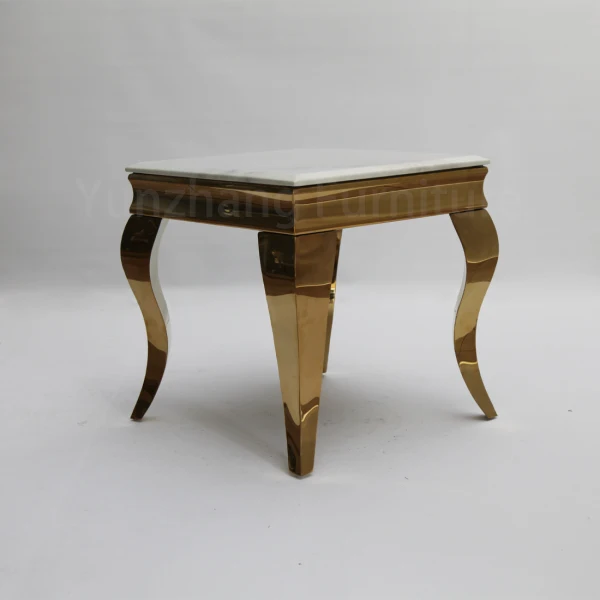 Modern Square Marble Top Side Table Simple Design Family Use For Living ...