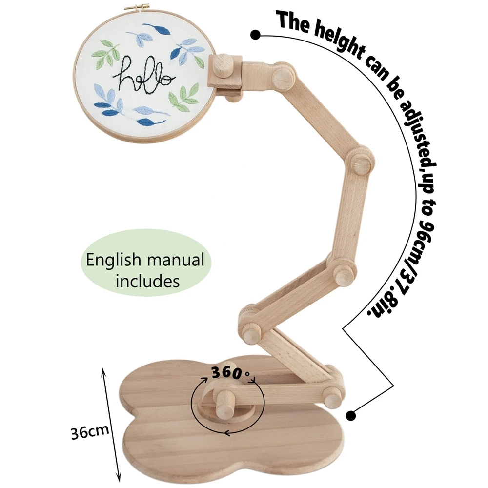 Cross Stitch Lap Stand - Adjustable Hoop Set for Embroidery