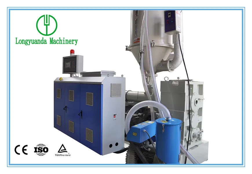 Plastic Pvc Conical Twin Screw Extruder Pe Pp Hdpe Ldpe Abs Pc Single ...