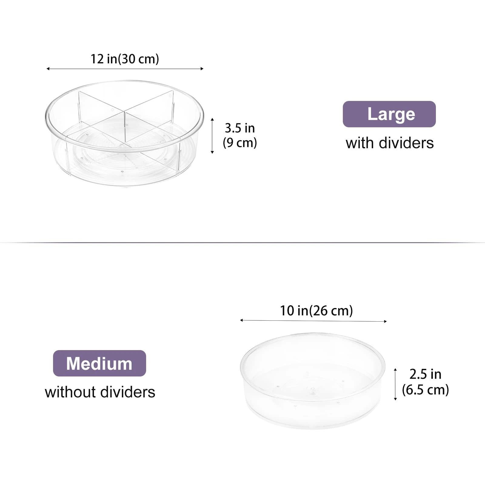 Plastic Round Lazy Susan Turntable - Efficient Organizer