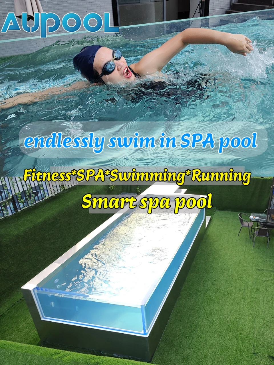 Endless Pool Shipping Container Swimming Pool Spa Piscinas Stainless ...