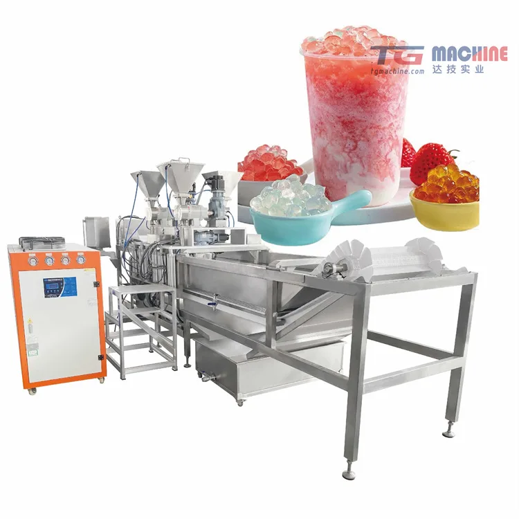 Automatic Sus304 Popping Pearls Agar Production Line Popping Boba ...