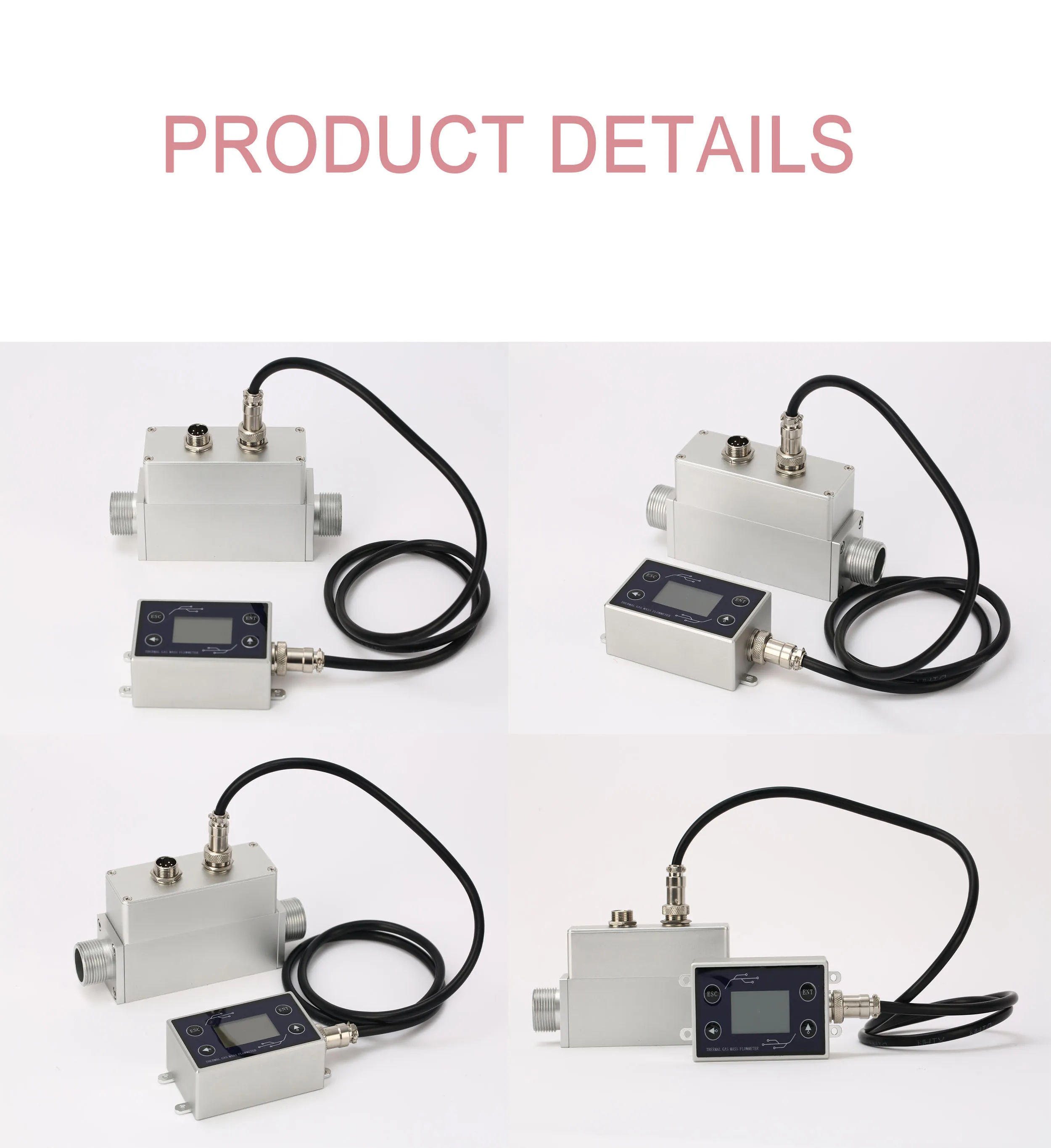 4-20ma / Rs485 Industrial Mini Air Co2 Methane Thermal Gas Mass Flow Sensor Customizable Split ...