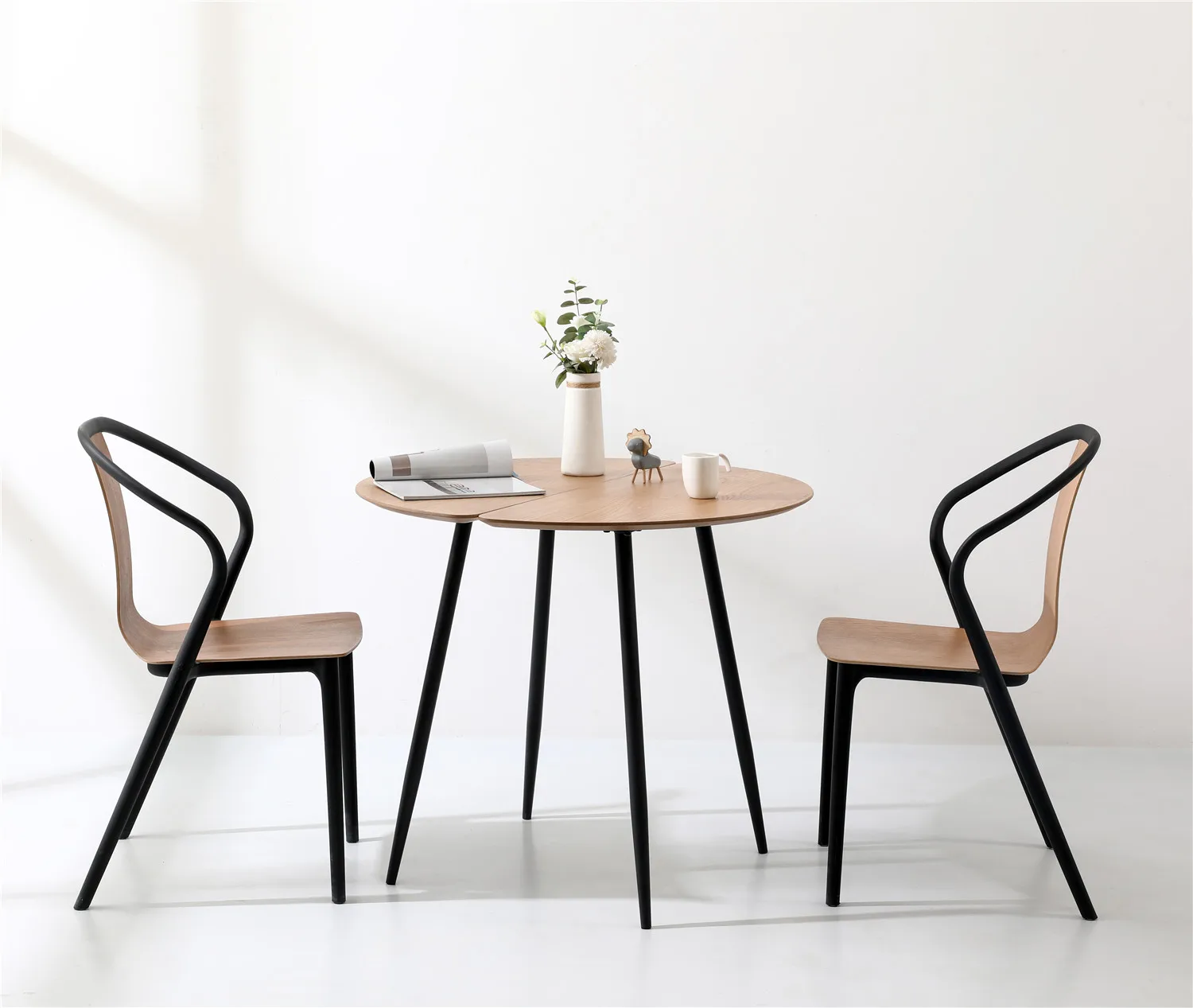Factory Home Furniture Mesa De Comedor 88cm Simple Modern Nature Wood ...