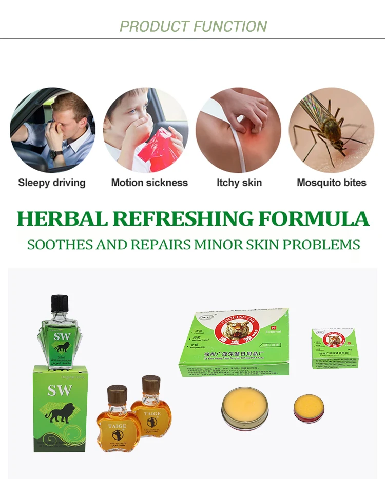 Headache Feng You Jing Natural Essential Oils Cool And Refreshing Anti ...