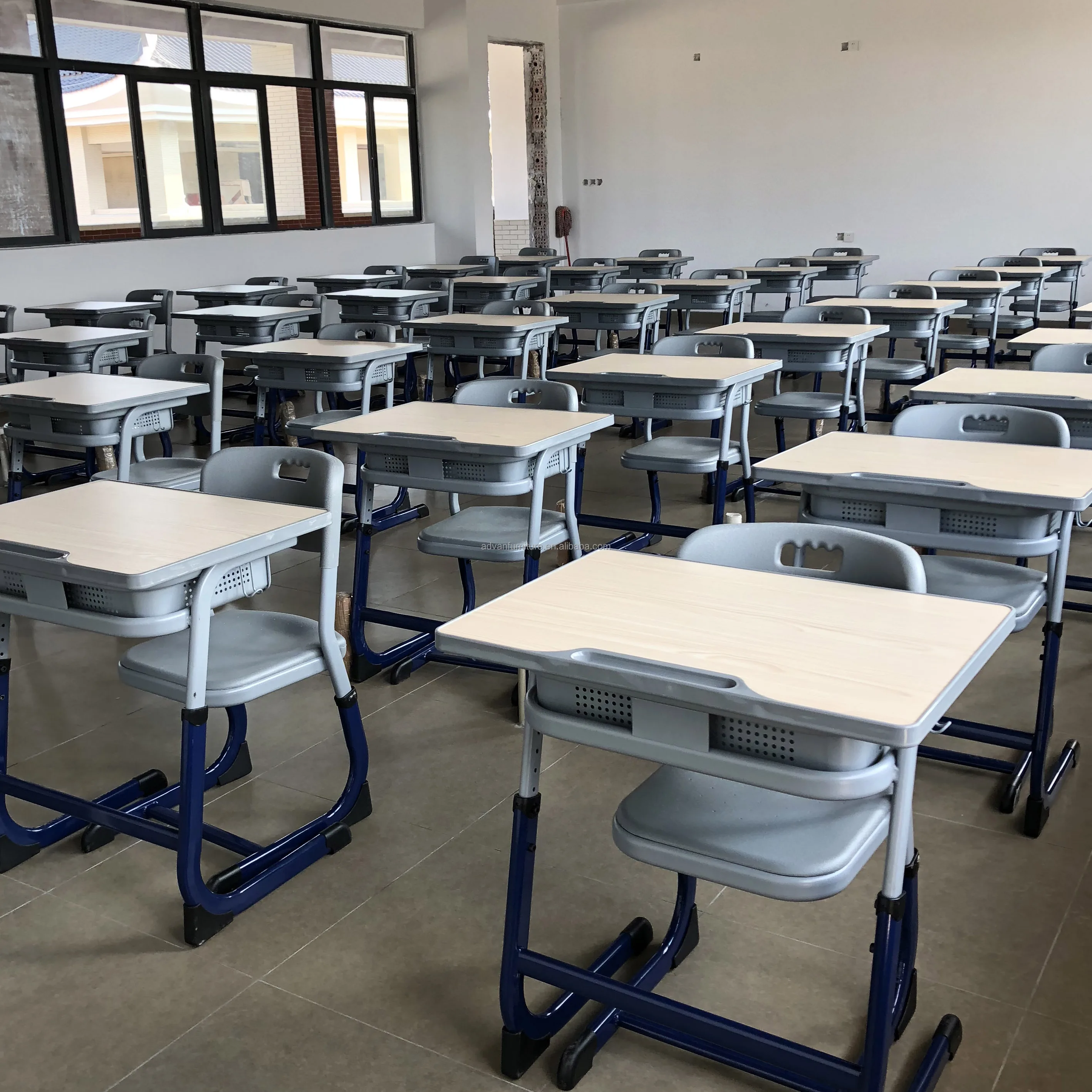 Primary School Children Study Tables and Chairs - Double Seats