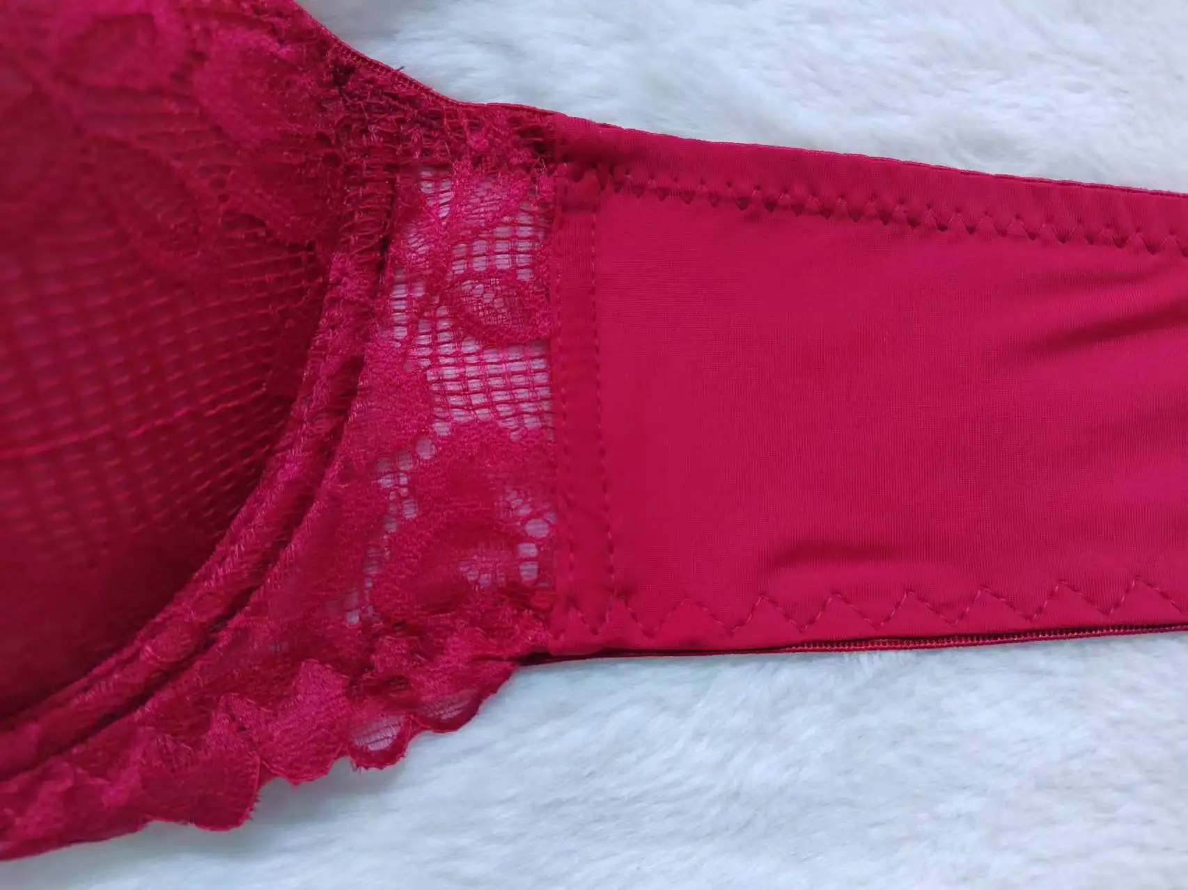 Lace Breathable Push Up Bra With Steel Ring Thin Mold Cup Anti-glare ...