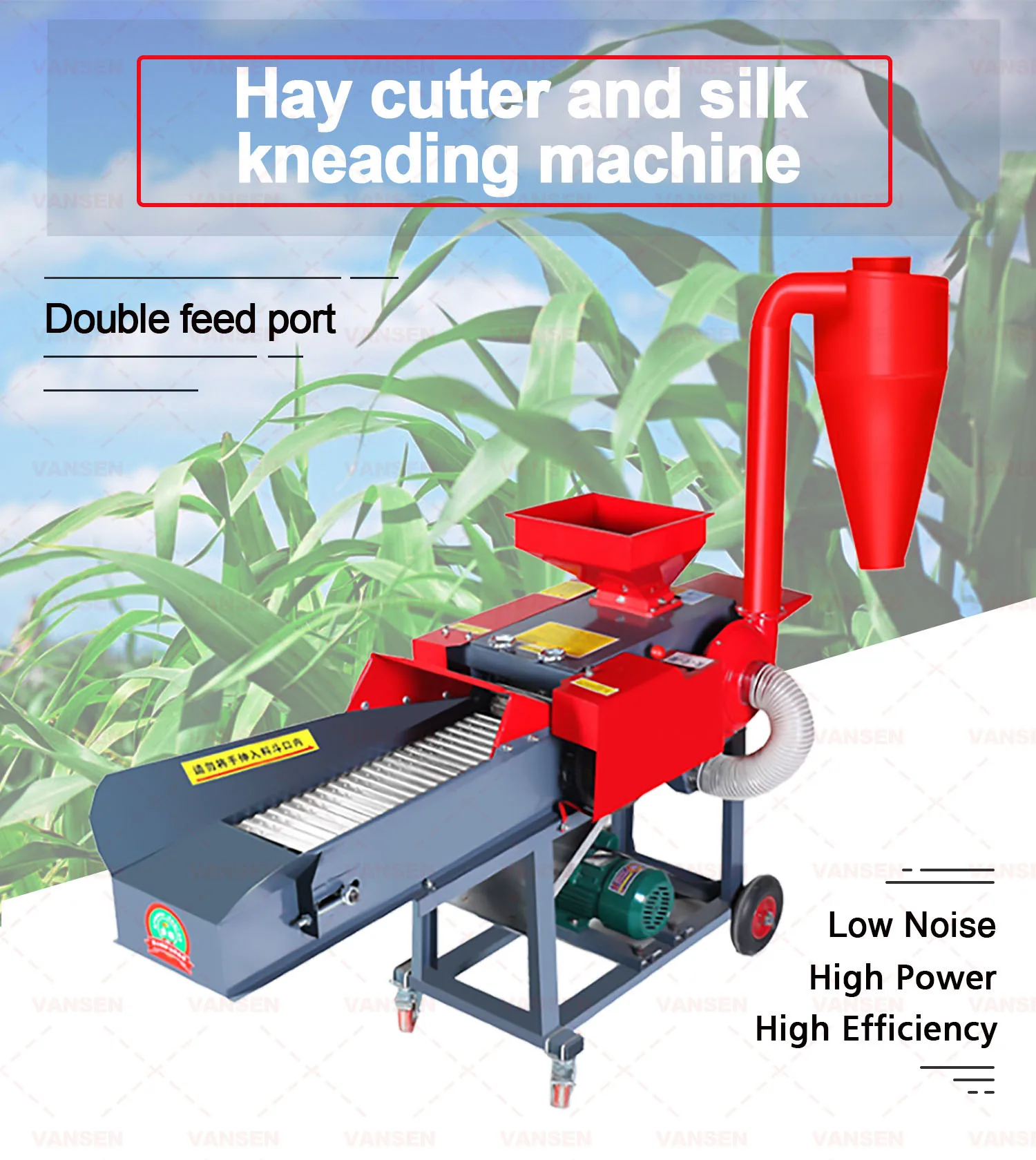 Vansen Factory Fodder Livestock Poultry Animal Feed Chaff Cutter ...