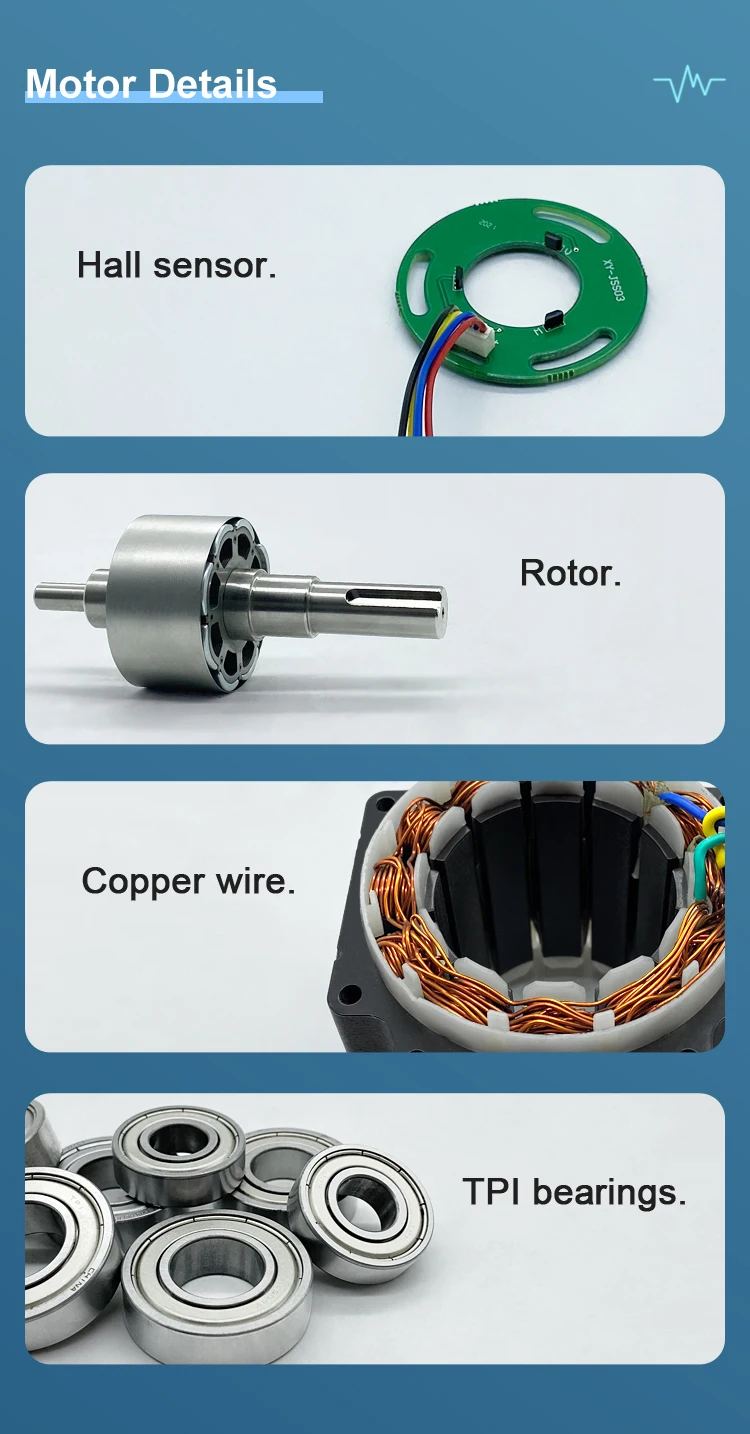 86mm 3 Phase 8 Poles 48v 3000rpm 600w Brushless Electric Motor Bldc ...