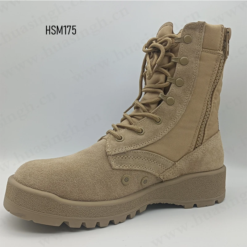 Zh,Sand Color Cushioning Combat Boots With Air Vents Strong Grip Pu ...
