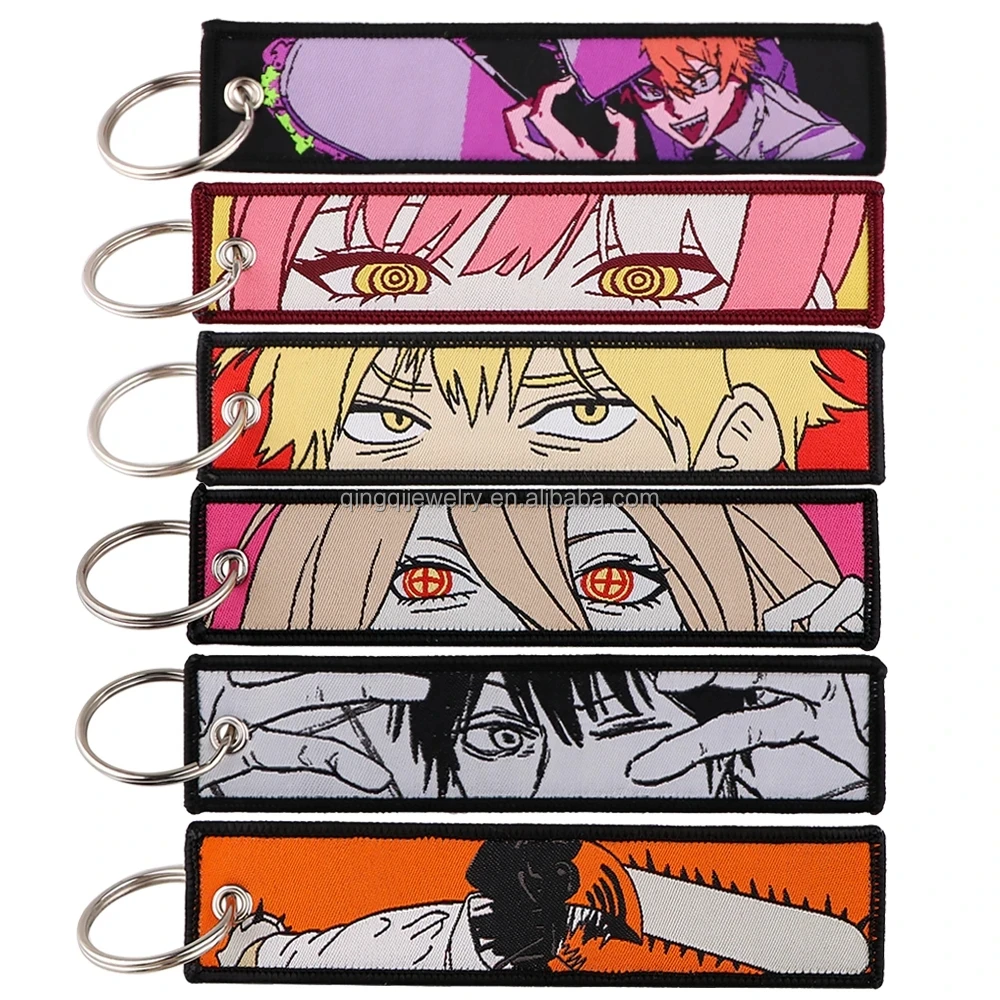 Japanese Anime Key Tag New Embroidery Key Fobs Motorcycles Cars ...