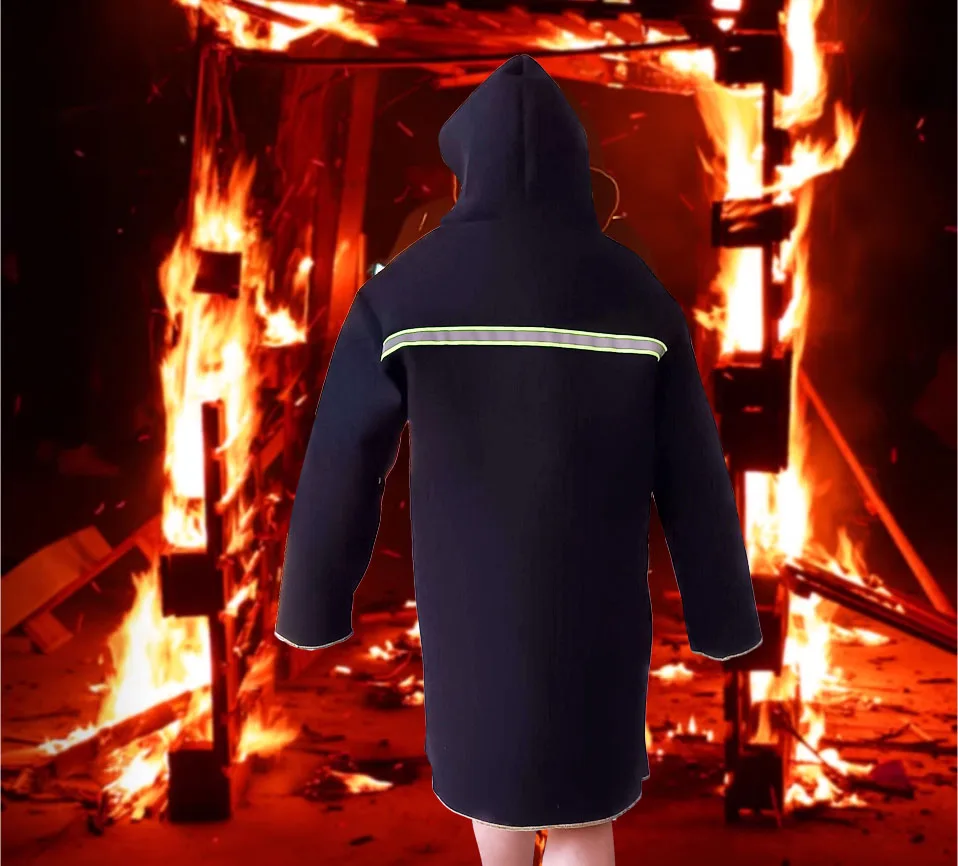 Fireproof Cape 63*56 in Fireproof Hooded Cloak Fire Emergency Survival ...
