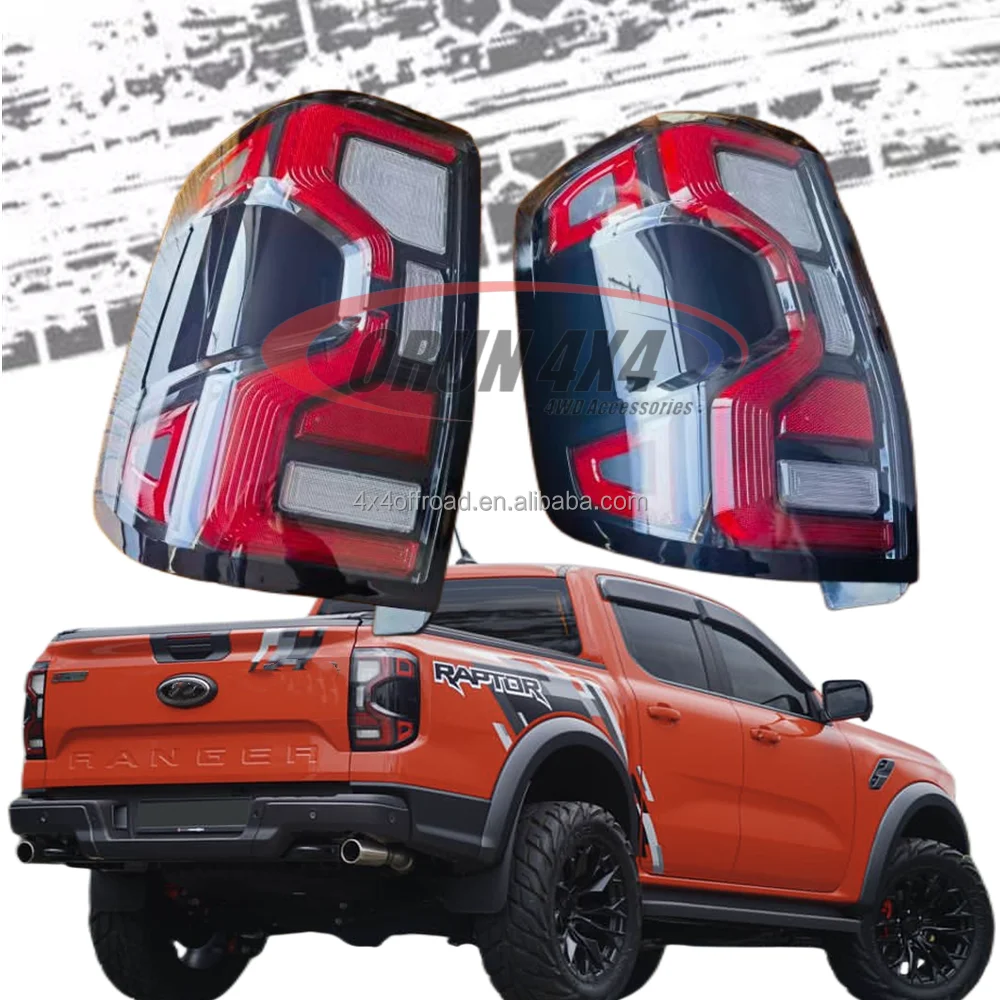 Ford Ranger 2022 Tail Lights - NEW RED SMOKE LED Brake Lights