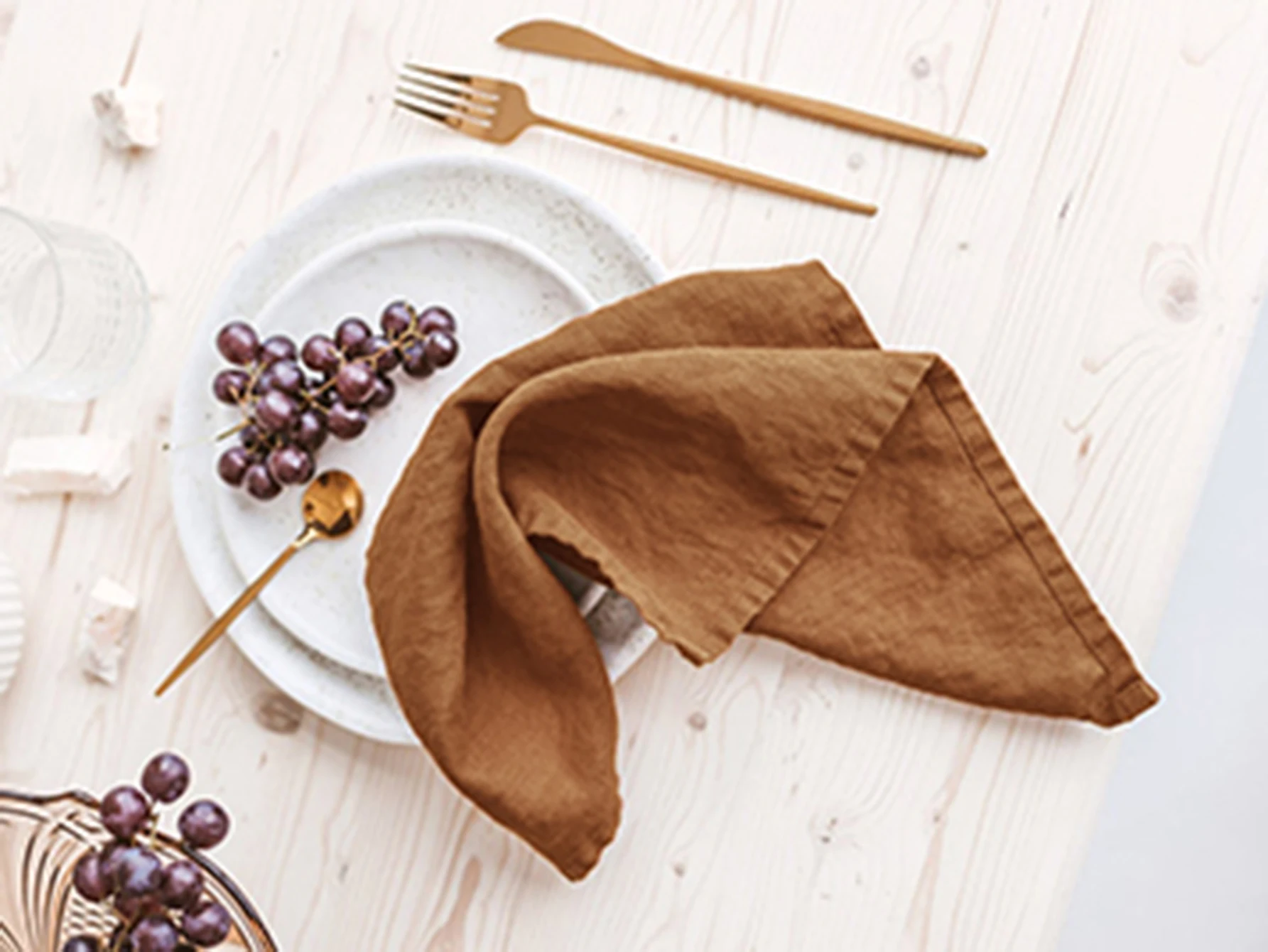 Custom Reusable Tables Napkin Cotton Linen Fabric Cloth Wedding Napkins ...