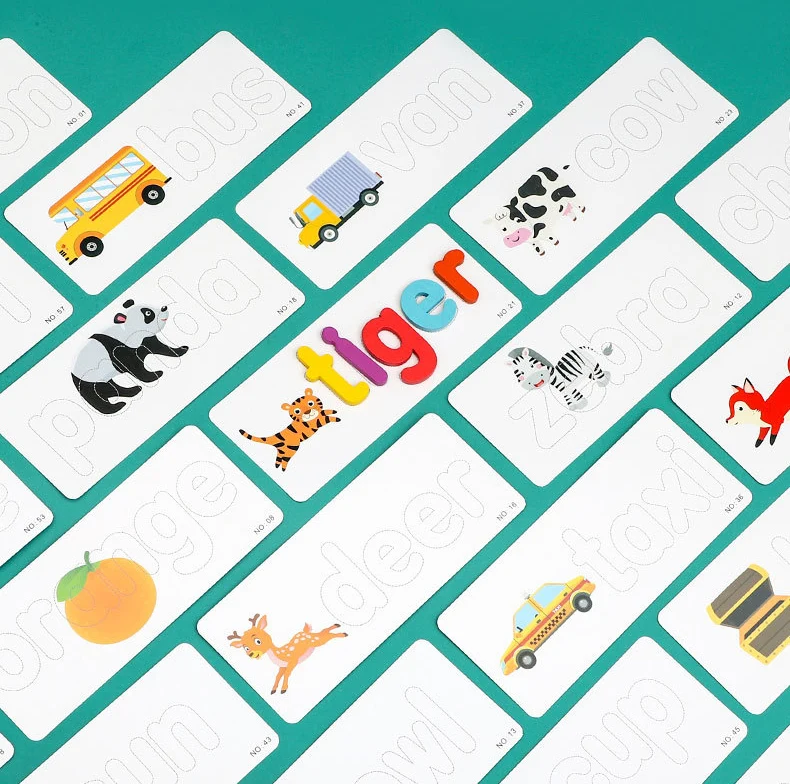 Word Puzzle Kindergarten Letter Matching Cognition Card