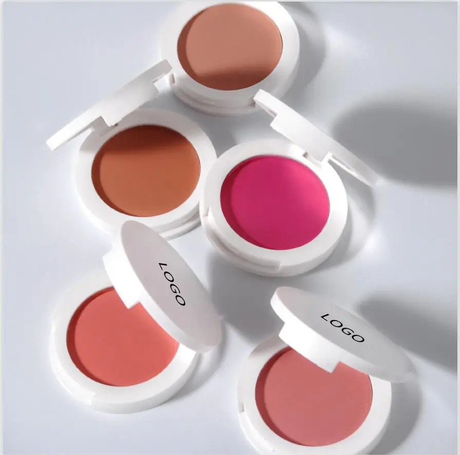Free Print Logo Face Blush Palette Natural Pink Cheek Waterproof Long ...