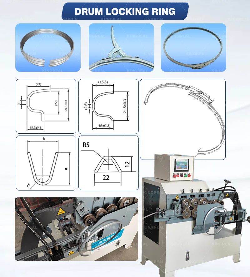 KINGREAL Drum Locking Ring Roll Forming Machine - High Quality