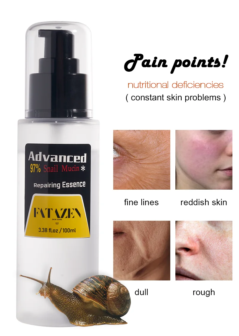 Natural Organic Skin Care Snail Mucin Repairing Essence Beauty Products ...