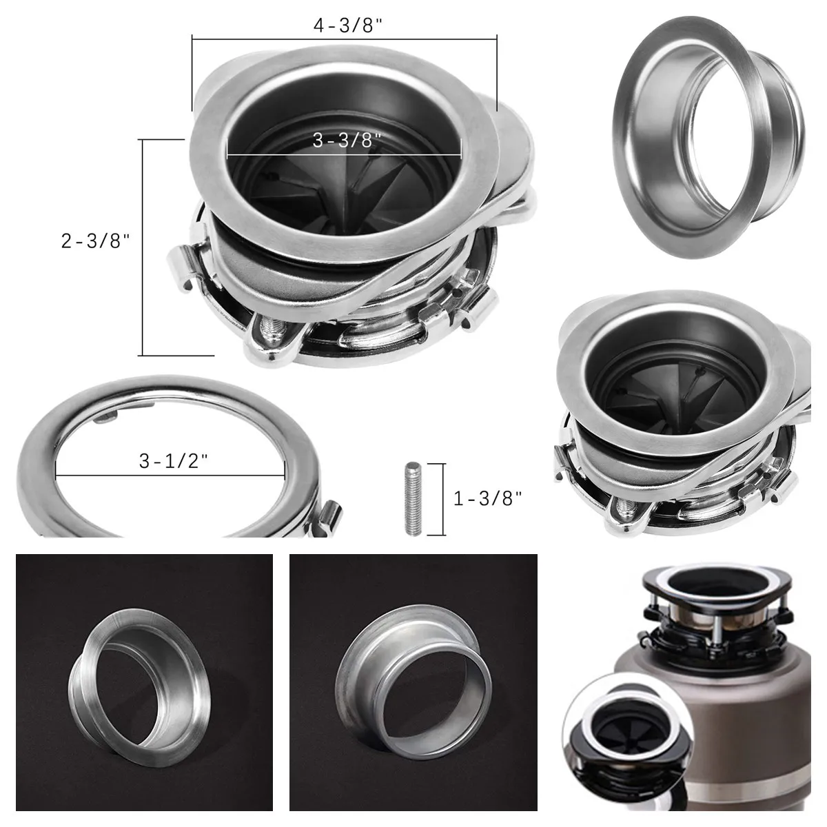 Universal Standard Electric Stainless Steel Kitchen Sink Disposal ...