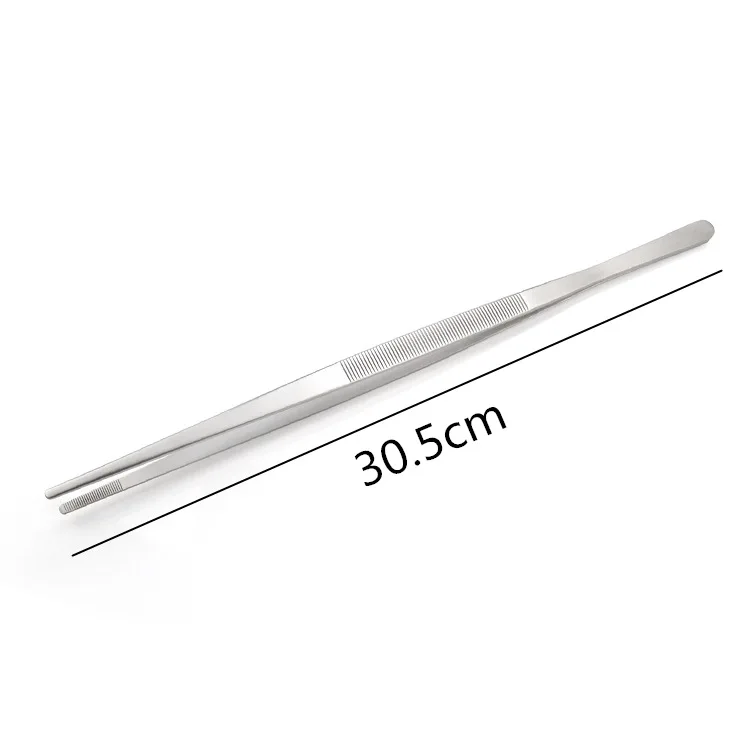 Stainless Steel Kitchen Food Tong Cooking Chef Plating Tweezers With ...