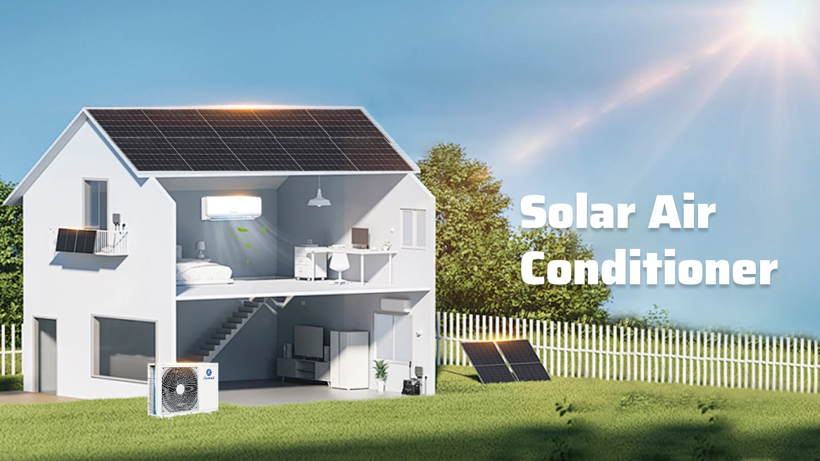 48v 12000btu 18000btu 1.5hp 2hp Solar Ac Dc Hybrid Air Conditioner Wall ...