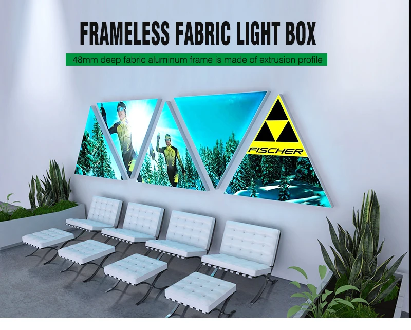 Shopping Mall Advertising Light Box 50 mm Aluminum Backlit Led ...