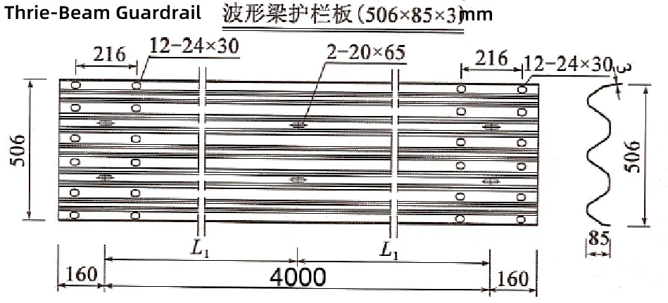 Hdg Tri-beam Guardrail Crash Barrier Price - Buy Crash Barrier,Traffic ...