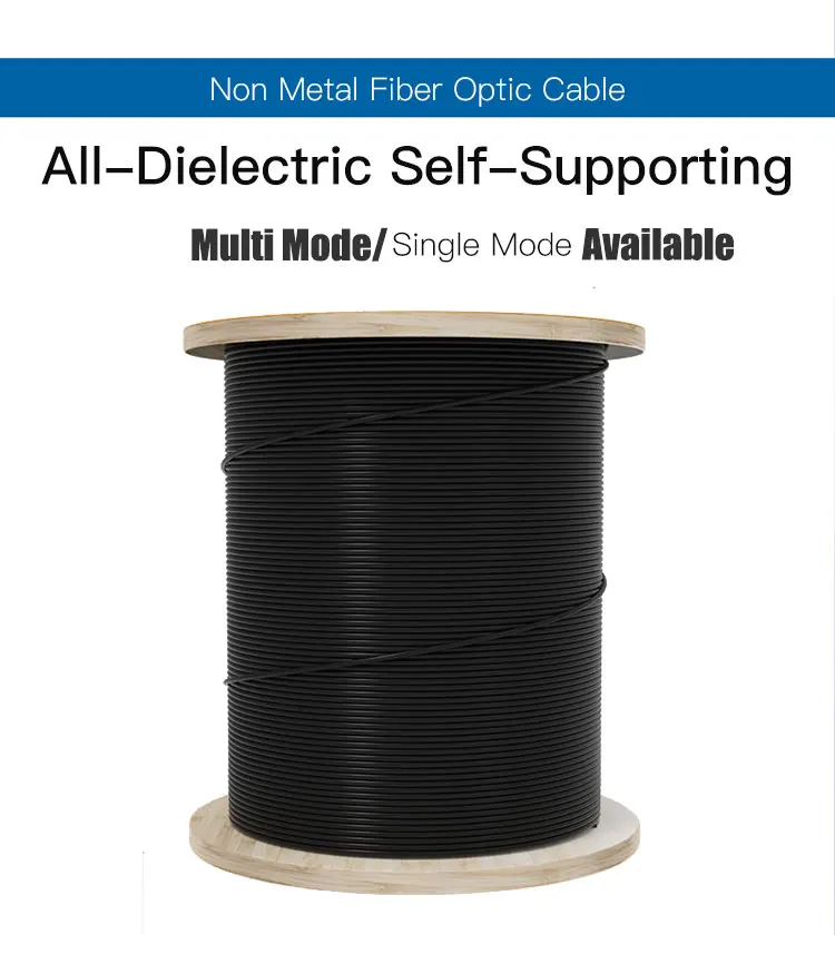 Aerial Fiber Optic Cable Single Jacket 1-144 Cores Optical Fiber ...