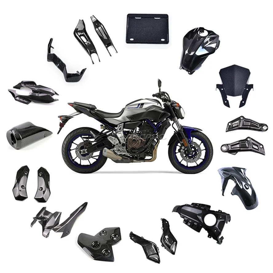 DANCARO Carbon Fiber MT07 FZ07 Motorcycle Parts for YAMAHA