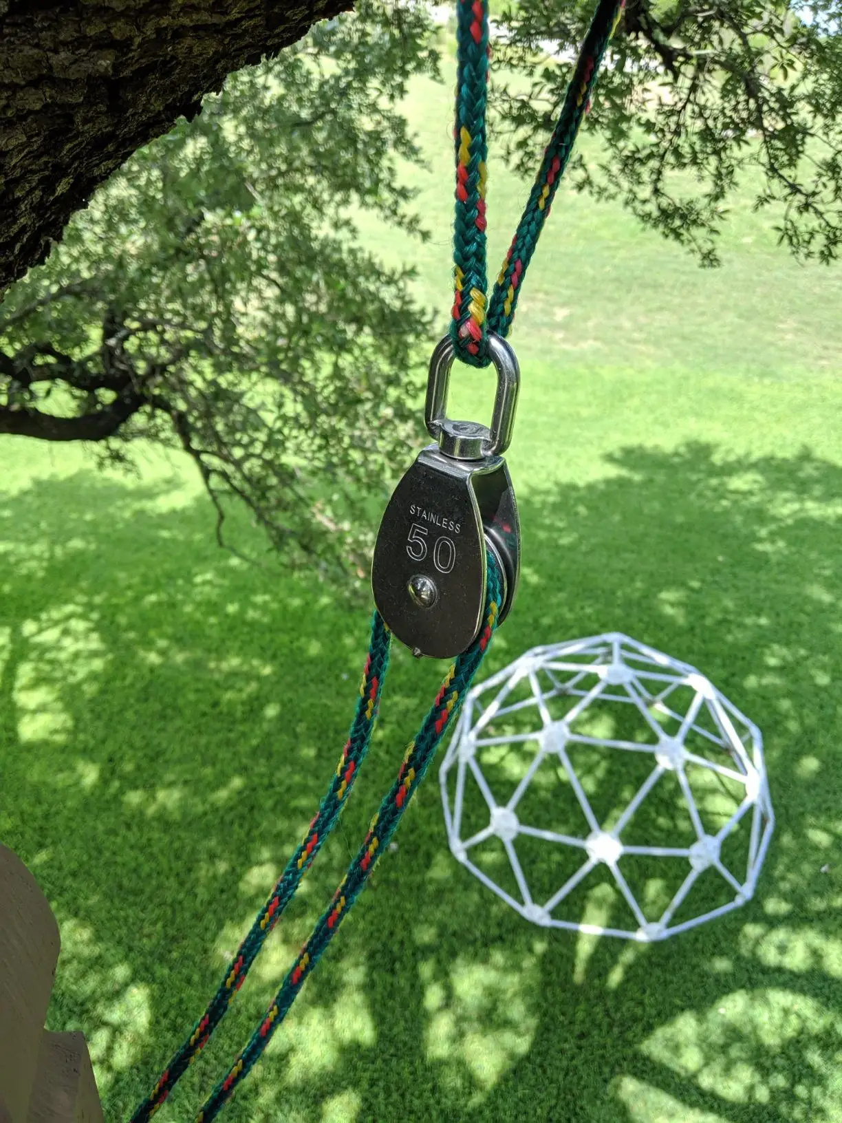 25mm Stainless Steel 316 Block Lifting Pulleys Ship Pulleys Double ...