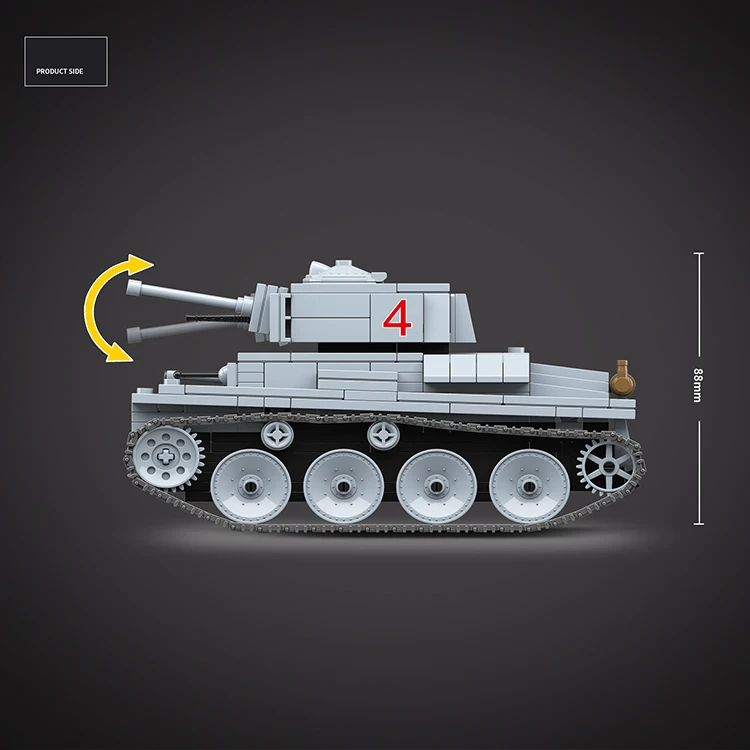 Military Building Blocks Model Set Wwii Tank German Lt-38 Military Panzer Building Blocks Tank ...