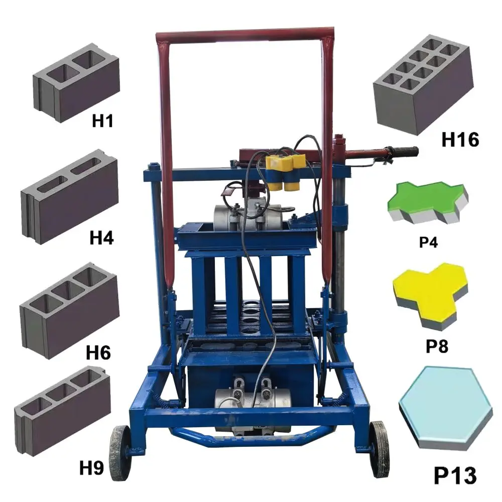Hollow Blocks Maker Manual Brick Machine Paving Block Molding Machine ...