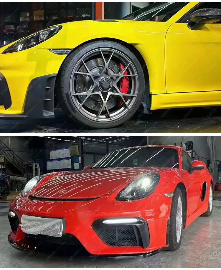 981gt4 Half Carbon Fiber Front Bumper Rear Body Kit For Porsche 981 Car ...