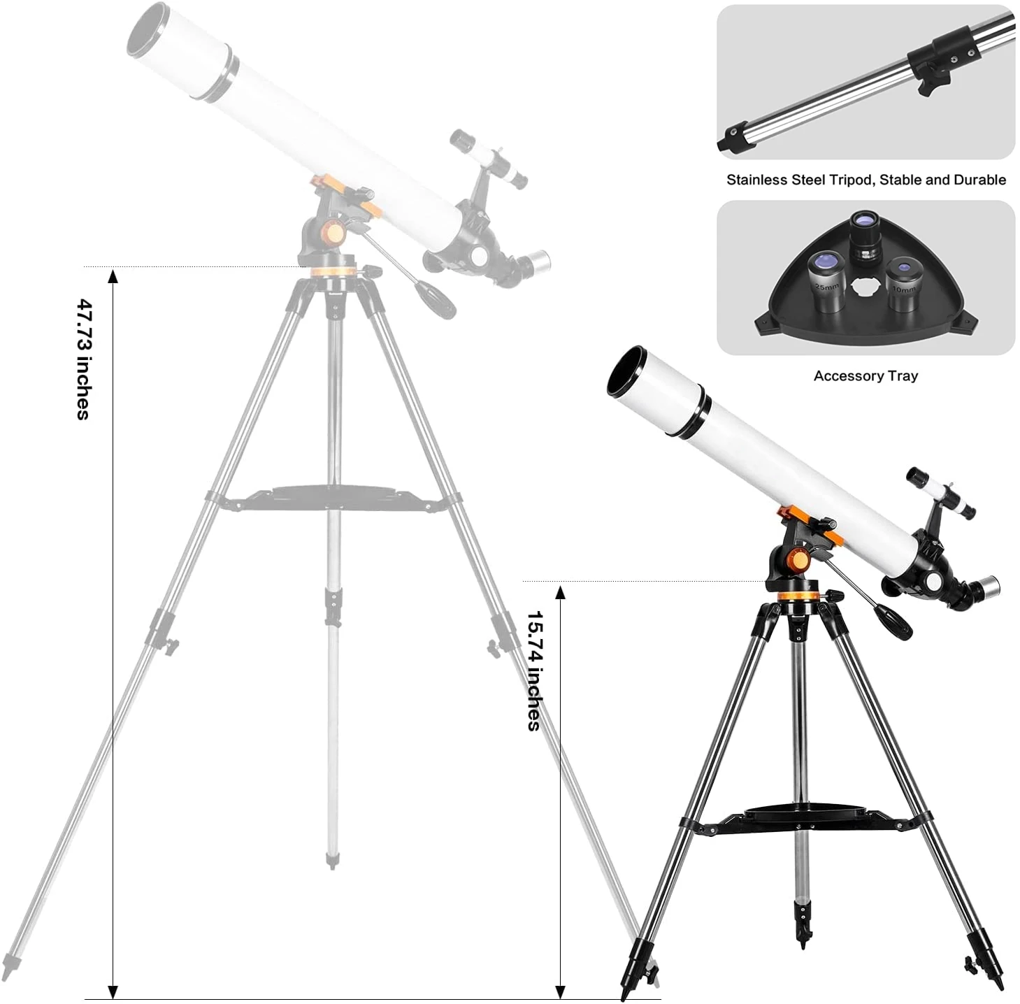 F70070M Astronomical Telescope - 28-210 Times Zoom Power