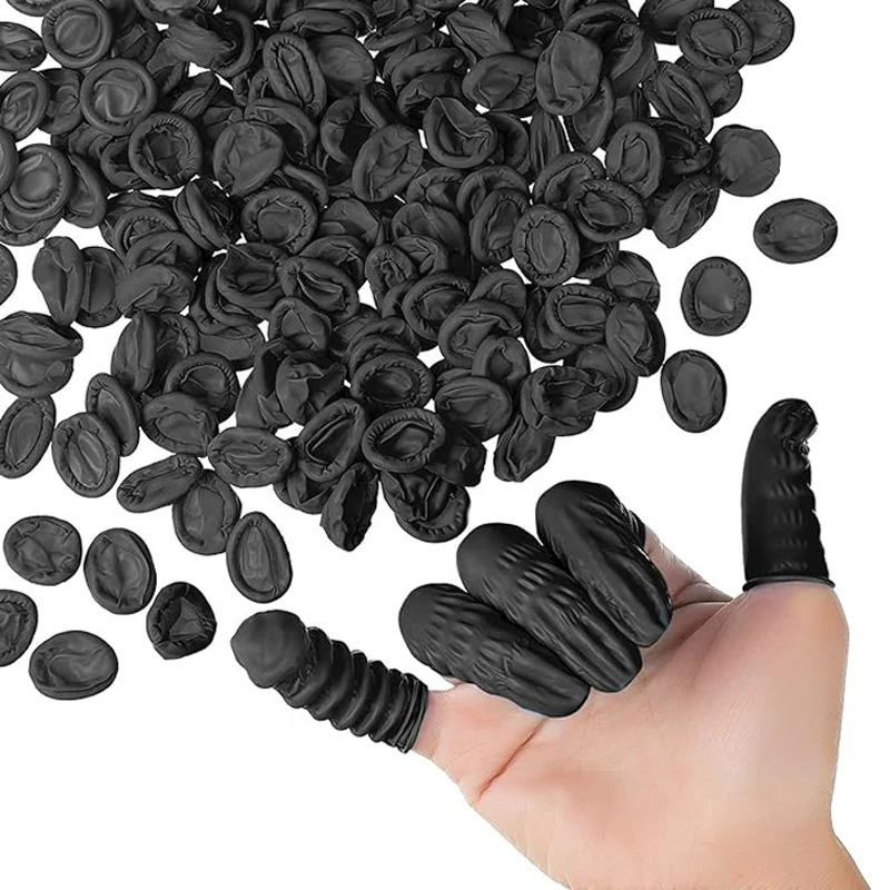Anti-static Black Latex Finger Cots Esd Rubber Finger Condom For ...