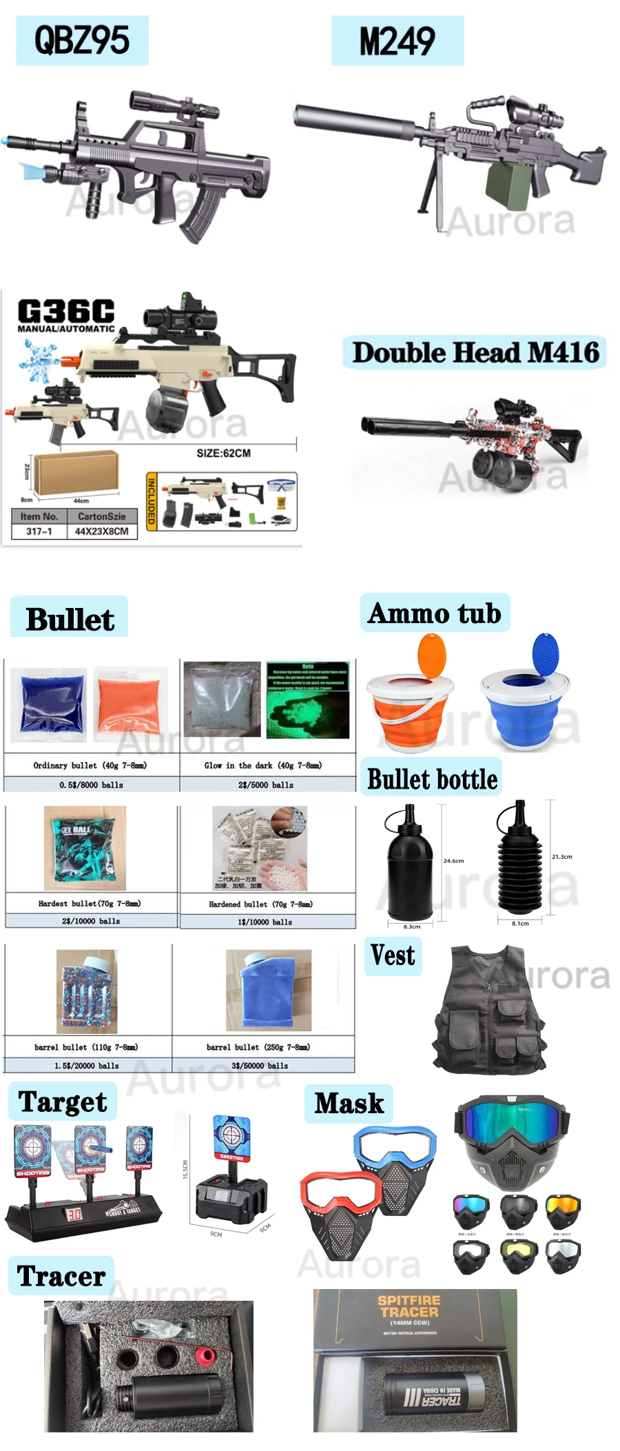 M4a1 Electrical Blaster Gel Ball Blaster Gun Coating Gun With 7 Mm ...