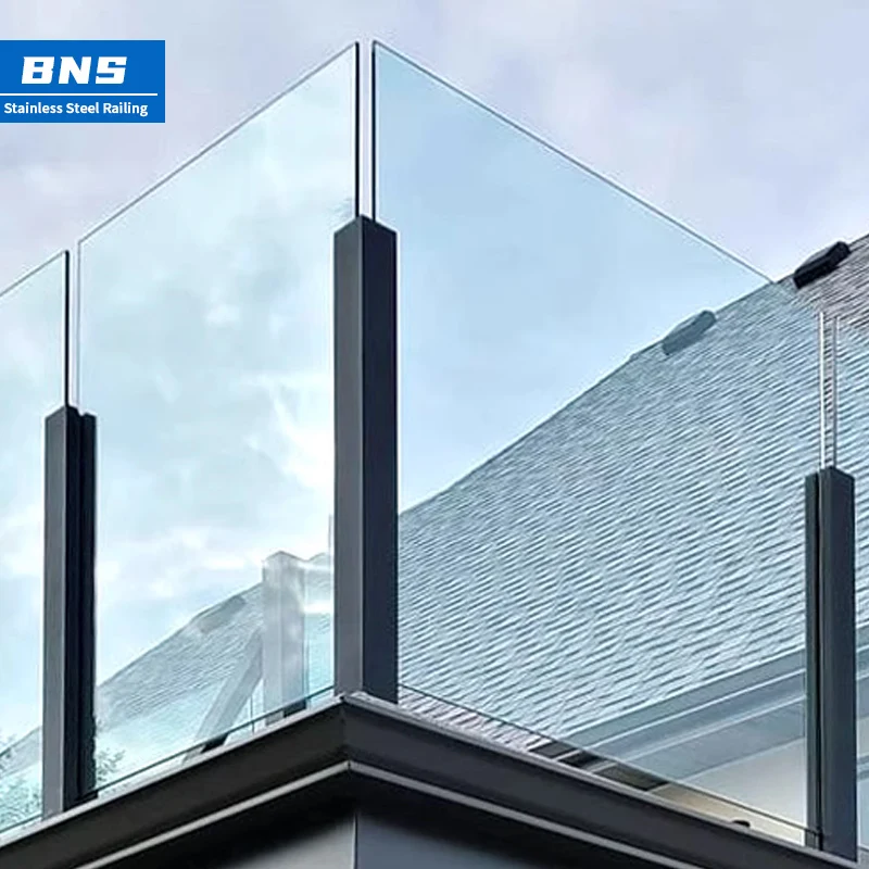 Bns Topless Glass Balcony Railing For Terrace Railing Designs Stainless ...