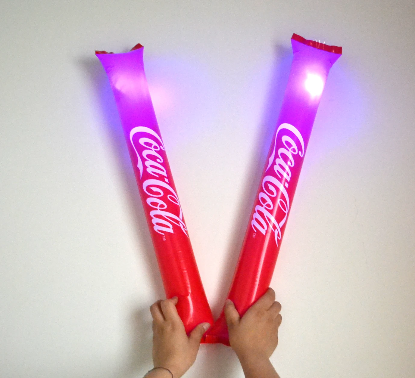 Custom Design Printing Pong Pong Sticks With Led Light Pom Pom Cheering ...