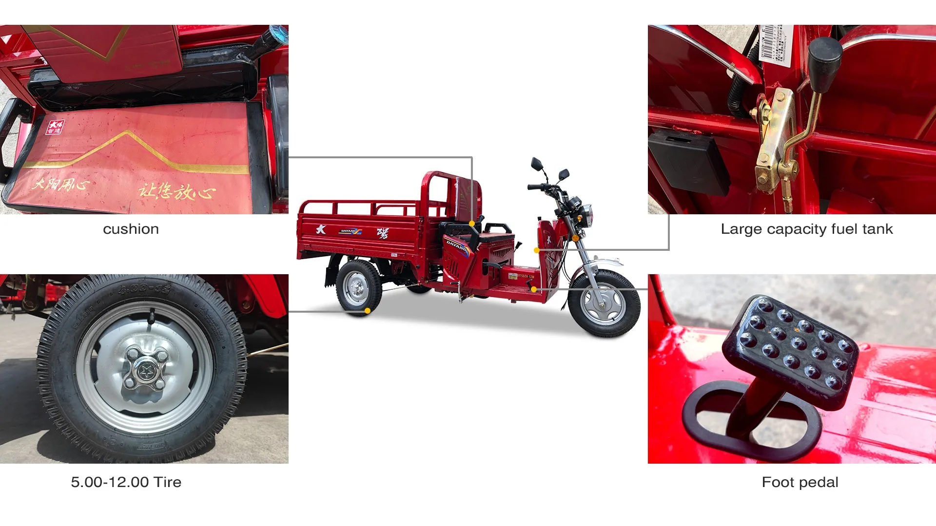 DAYANG Three Wheel Tricycle - High Power Cargo Motorcycle