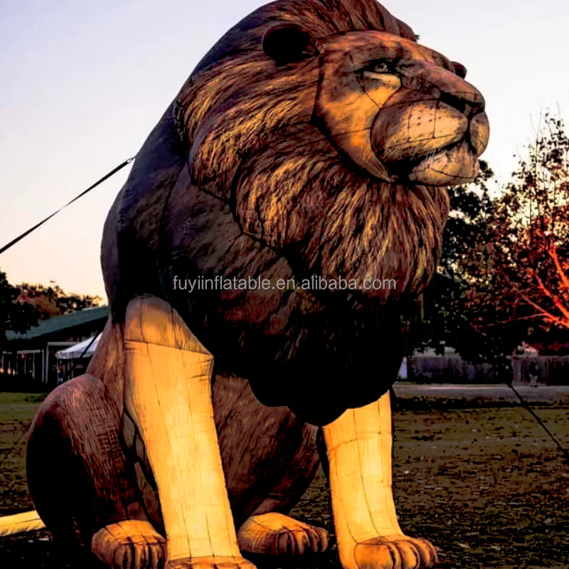 Vivid Giant Inflatable Lion Balloon Model Inflatable Jungle Animal Lion ...