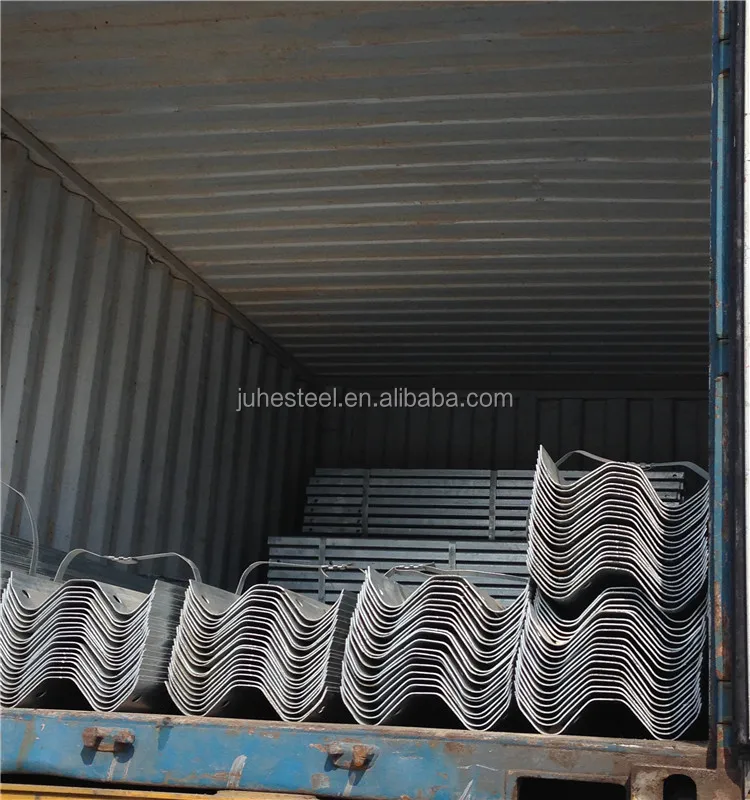 Traffic Safety Barrier W Beam Guard Rails Protecting Road Used Safety ...