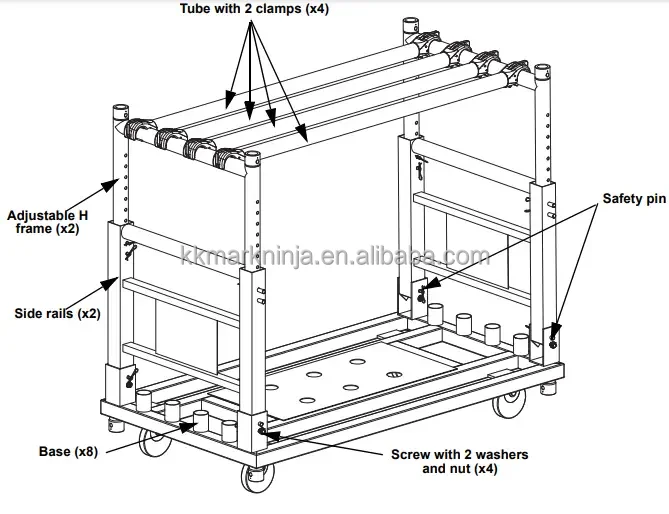 Aluminum Lightweight Foldable Cp Rack Cart Trolley For Lighting ...