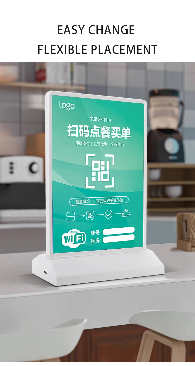 Rechargeable A4 A5 Desktop Poster Banner Display Backlit Led Light Box ...