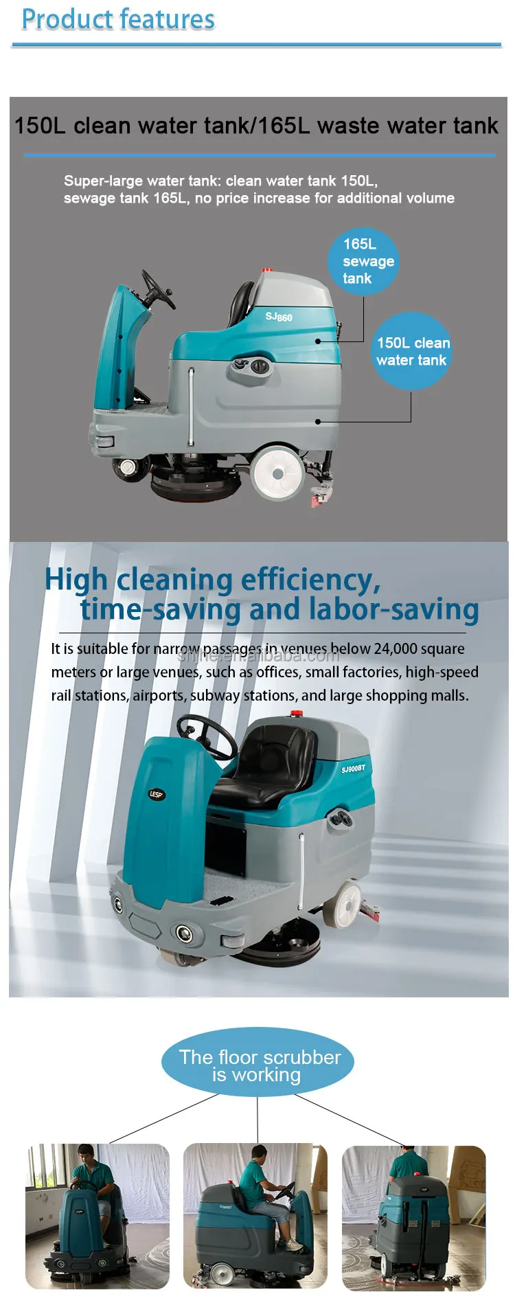 SJ860 Dual Disc Floor Scrubber - Efficient Cleaning Solutions