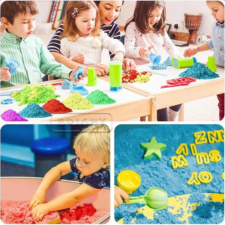 Colorful Self-Adhesive Sensory Sandbox Toys Fun Playdough Slime ...