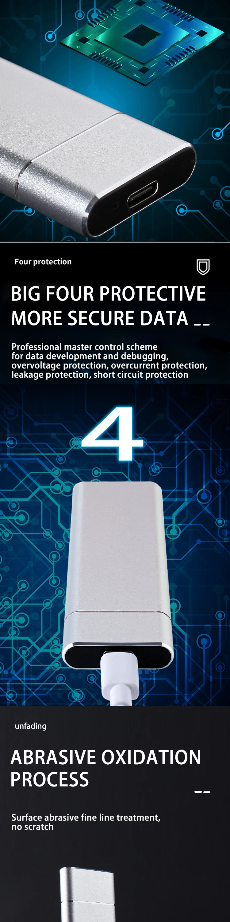 SSD Mobile Solid State Drive - 2TB Portable Storage
