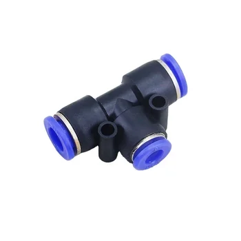 T Type 3- Way Pneumatic Equal Hose Pipe Fittings And Plastic Quick To ...