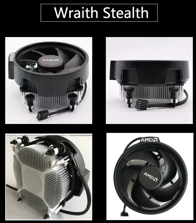 For Amd Cooler Fan Wraith Stealth Prism 4 Pin Pwm Support R5 Cpu ...